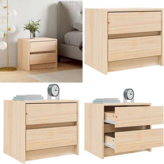 vidaXL Nachttisch 40x31x35,5 cm Massivholz Kiefer - Nachttisch - Massivholzmöbel - Kiefernholz - Wohnzimmerdeko - Schlafzimmereinrichtung - Home & Living