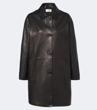 The Row Manteau Donata en cuir