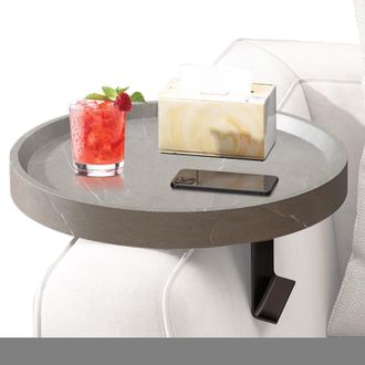 Generic Couch Tablett - Sofa -Armlehnen -Tisch, Seitentisch -Couch -Tablett für Arm | Moderner minimalistischer Stil, Einstellbarer Clip-On-Sofa Armlehnenscha