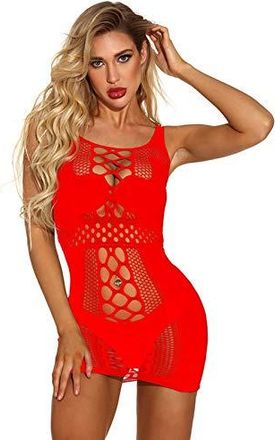 Generic Tenue Sexy Femme Ouverte Coquine Tenue Hard Femme Femmes sous-v&ecirc;tements Lingerie Hollow Sexy Filet de Poisson Robe de Nuit v&ecirc;tements de Nuit Lingerie 
