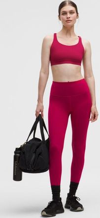 lululemon Wunder Train Leggings mit hohem Bund f&uuml;r Frauen - 64 cm - Gr&ouml;&szlig;e 10 in Berry Rumble