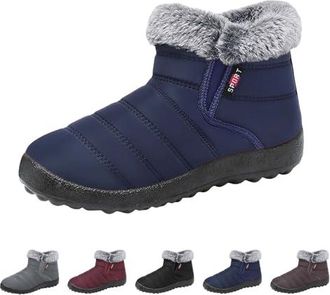 Generic Bottes dhiver pour femme - Imperm&eacute;ables - Doublure chaude - Bottes de neige antid&eacute;rapantes - Chaussures dhiver &agrave; enfiler - Bottes dhiver &agrave; tige courte