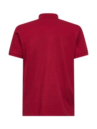 Polo Ralph Lauren Mens Heritage Red Iconic Mesh Polo Shirt Bordeaux Natural (veg) -> Cotton 100 % T-shirts And Polos