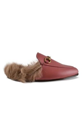 Gucci Slipper & Pantoletten - Princetown Mules - Gr. 35,5 (EU) - in Braun - f&uuml;r Damen
