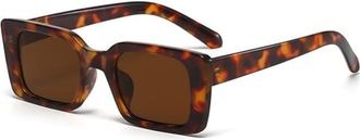 Generic Lunettes de soleil femme monture carr&eacute;e conduite UV400 vacances plage lunettes de soleil quotidiennes(Brown)