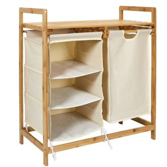 The Home Deco Factory The Home Deco Factory - Rangement Etag&egrave;re Et Panier Beige Home Deco Factory