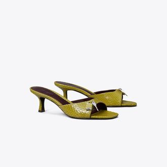 Tory Burch Lock Sandale mit Kitten Heel