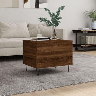 vidaXL Vidaxl - Table basse Ch&ecirc;ne marron 60x44,5x45 cm Bois ding&eacute;nierie