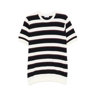 Scaglione Gestreiftes T-Shirt mit Rundhalsausschnitt - - Knitwear - Herren - Mehrfarbig - L