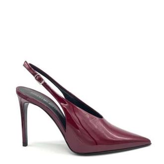 Guglielmo Rotta Burgunder Lackleder Slingback Abs&auml;tze - - Shoes - Damen - Rot - 36 EU