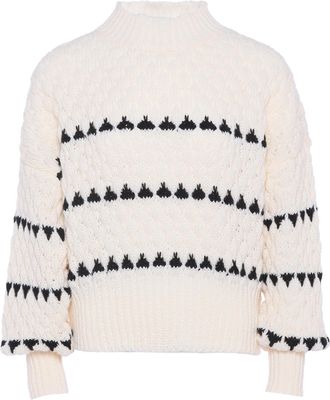 Faina Pullover Damen Wollwei&szlig;