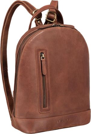 STILORD Reed Moderner Leder-Rucksack Damen Echtleder klein - Daypack Cityrucksack Elegant f&uuml;r 10.1 Zoll Tablet Vintage Rucksacktasche wasserdicht, diebstahlsi