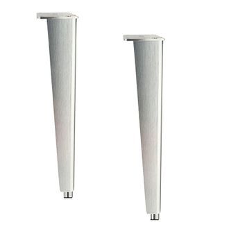 Generic 2 St&uuml;ck Metall-M&ouml;belf&uuml;&szlig;en, Verstellbare Quadratische Schrankbeine, Verdicktes Aluminium, Robuste Tisch Stuhlbeinverl&auml;ngerungen, Mit Fu&szlig;schutzkappe(Sil