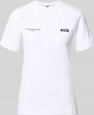 Karo Kauer T-Shirt mit Logo-Print und Label-Patch