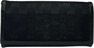 Gucci unisex, Pre-owned, Noir, Taille: ONE Size Portefeuille en toile Pre-owned