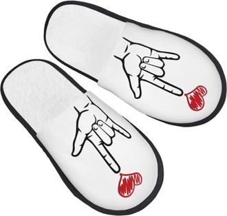 Generic Chaussons Coeur DAmour Épais Pantoufles En Coton Anti Odeur Pantoufles Pour La Maison Automne De Camping M