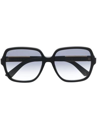 Gucci lunettes de soleil &agrave; monture oversize - Noir
