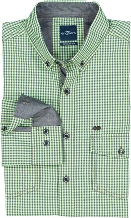 Engbers Herren Herren Langarm-Hemd kariert, Hellgruen, 38010, Hellgruen in Gr&ouml;&szlig;e XXL
