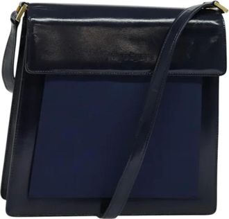 Saint Laurent Pre-owned Cuir sacs-ports-paule - Femme - Pre-owned - Bleu - Taille: ONE Size