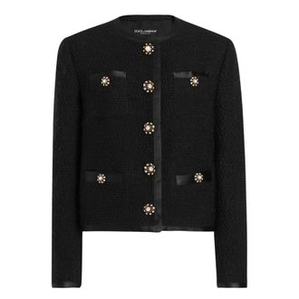 Dolce & Gabbana Schwarze Jacke mit einzigartigem Stil - - Jackets - Damen - Schwarzk - L