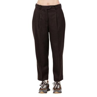 Circolo 1901 Pantalone carrot con due pinces - - Trousers - Damen - Braun - 2XS