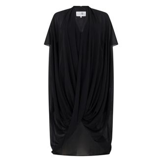 Maison Margiela Chiffon Midikleid - - Blouses & Shirts - Damen - Schwarzk - S