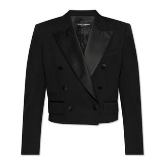 Dolce & Gabbana Doppelreihige Jacke - - Jackets - Damen - Schwarzk - S