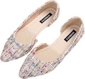 Floerns Ballerines &eacute;l&eacute;gantes &agrave; bout pointu pour femme, multicolore, 36 EU