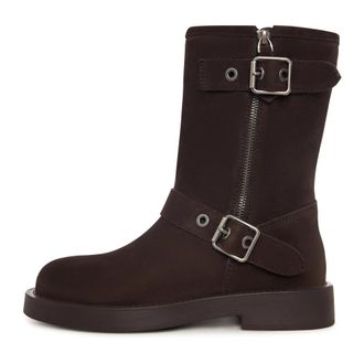 Cesare Gaspari Rogue Buckle Moto Boot - - Shoes - Damen - Braun - 38 EU