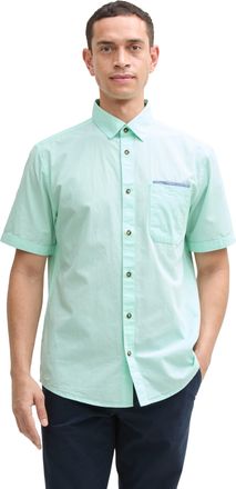 Tom Tailor Regular Fit Kurzarmhemd mit Karomuster, Mint Multicol Check, XS