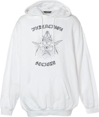 Balenciaga hoodie à logo imprimé (2020) - Blanc