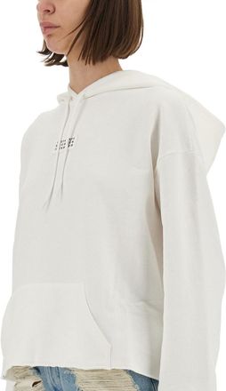 Maison Margiela Logo Cotton Sweatshirt - White