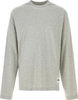 Jil Sander Homme, Sweatshirts et sweats &agrave; capuche, Gris, Taille: XL T-Shirt LS Lot de 3