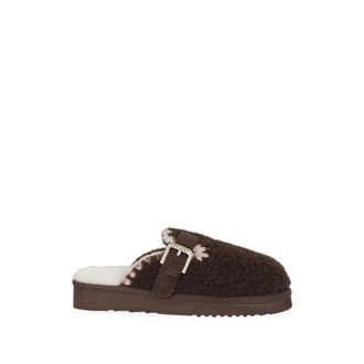 Mou Mules chaussons en peau de mouton boucl&eacute;e - Femme - Chaussures - Brun - Taille: 36 EU