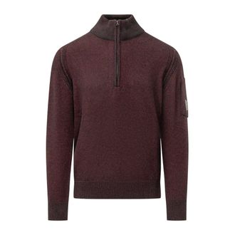 C.P. Company C.p. Company - Polo &agrave; col en maille polaire - Homme - Pulls - Rouge - Taille: L