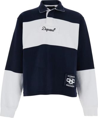 Dsquared2 Homme, Tops, Bleu, Taille: XL Logo Patch Polo