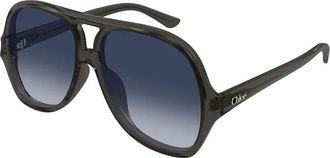 Chlo&eacute; Femme, Accessoires, Gris, Taille: 58 MM Oversized Lunettes de soleil