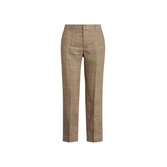 Polo Ralph Lauren Chevron 7/8 Woll- und Seidenhose - - Trousers - Damen - Braun - S