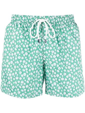 Fedeli short de bain &agrave; fleurs - Vert