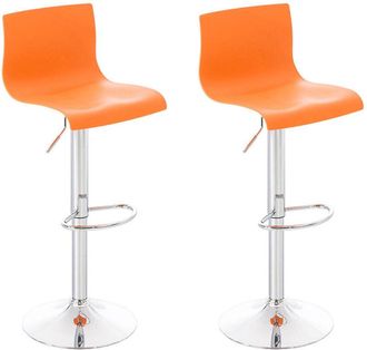 Clp 2er Set Barhocker Hover Kunststoff orange