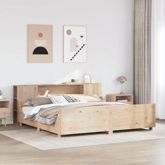 vidaXL Vidaxl - Cadre de lit sans matelas 200x200 cm bois massif de pin