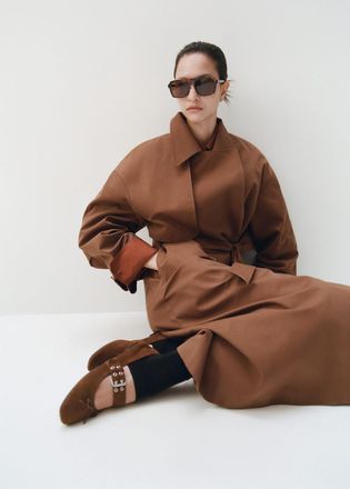 Mango Ballerina mit Schnallenverschluss schokolade - Damen - 35 - MANGO