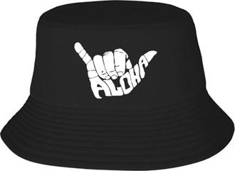 Generic Chapeau De Seau Unisexe Shaka Aloha Hawaii Hommes Chapeau De Seau Respirant &Eacute;t&eacute; Bonnet De Soleil, pour Sports, De P&ecirc;che, La Randonn&eacute;e, 56-58cm
