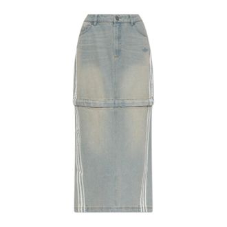 adidas Femme, Jupes, Bleu, Taille: 36 FR Jupe en jean