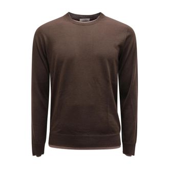 Paolo Pecora Wollpullover in Blau Modell A013F001 - - Knitwear - Herren - Braun - S
