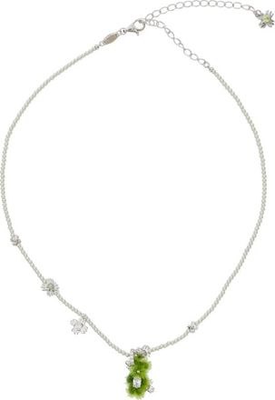 Yvmin Yvmin, Femme, Accessoires, Vert, Taille: ONE Size Mini Pendentif Ours Floqu&eacute;