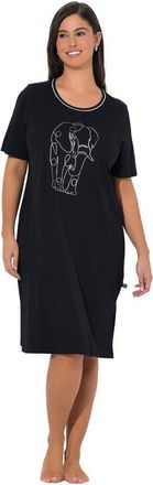 Ulla Popken Bigshirt Bigshirts 2er-Pack Ziersteine/Safari Rundhals