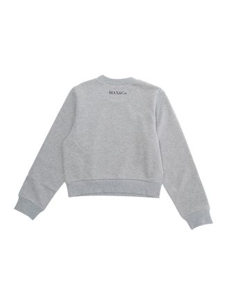 Max & Co. Girls Crewneck Sweatshirt Grey Cotton Hoods & Sweatshirts