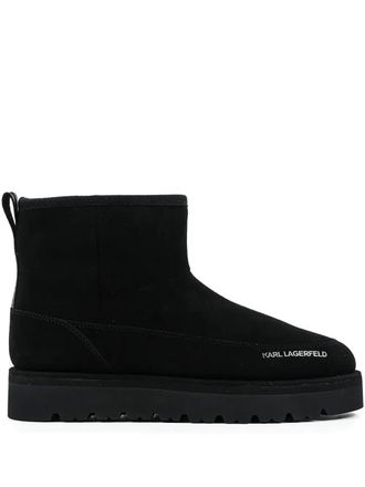 Karl Lagerfeld Stiefel mit Logo-Print - Schwarz