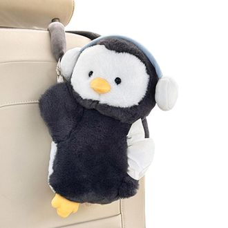 Generico Taschentuchbox f&uuml;r Auto, Cartoon, Pinguin-Halter, Pl&uuml;sch-Handtuchspender f&uuml;r Pl&uuml;schtiere mit niedlichem Design | Auto-Tuchhalter von F